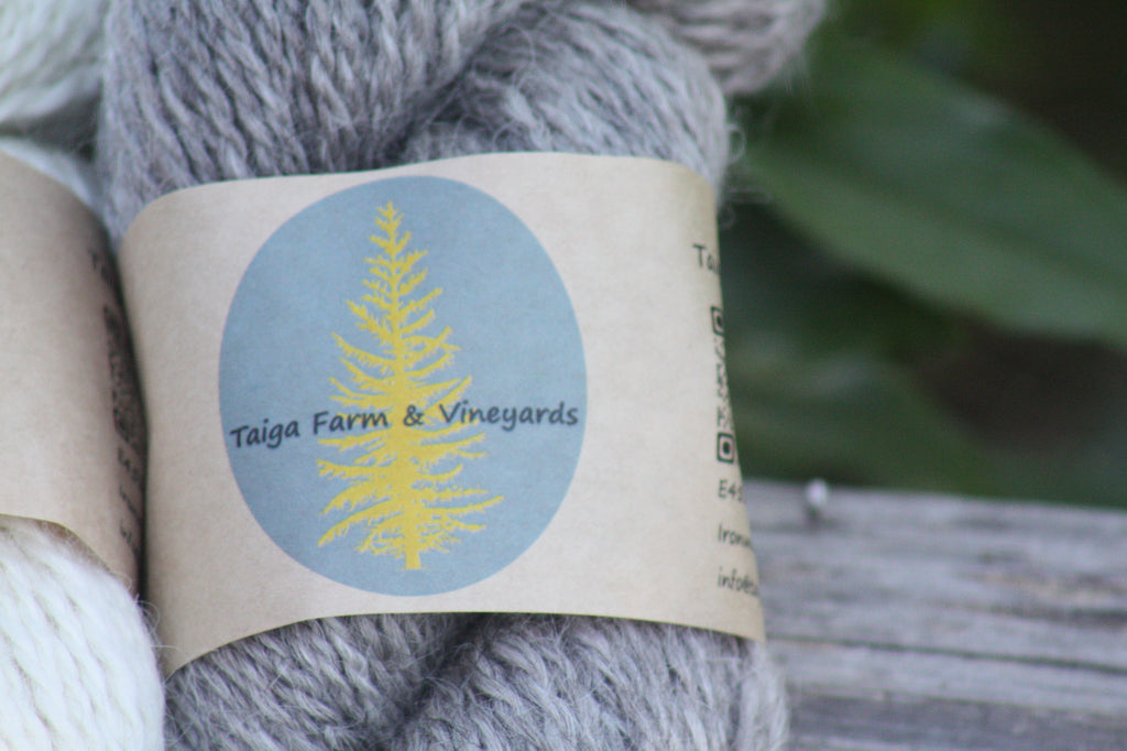 Sustainably Raised Natural Wool Grey Yarn – Taiga Farm & Vineyards
